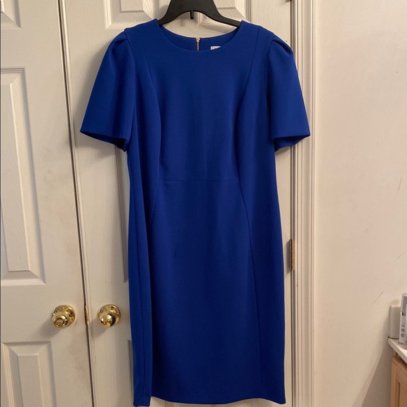 Calvin Klein | Dresses | Calvin Klein Elegant Blue Dress Sz 6w | Poshmark